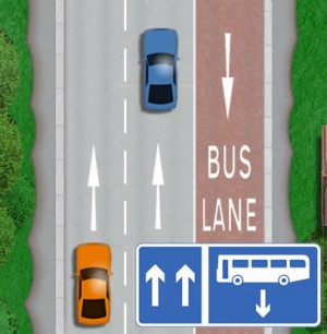 Contraflow Bus and Cycle Lanes and Systems