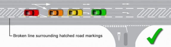 Hatched Road Markings